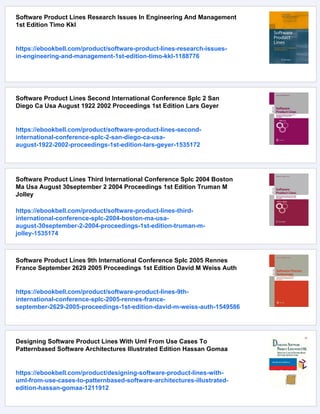 Software Product Line Advanced Topic A Elfaki | PDF