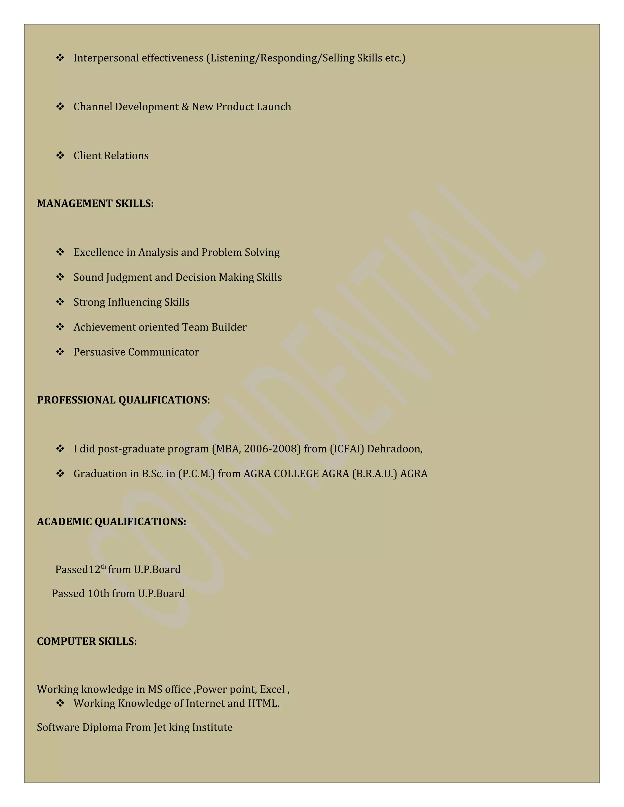 brajesh Resume -asm vivo | DOC