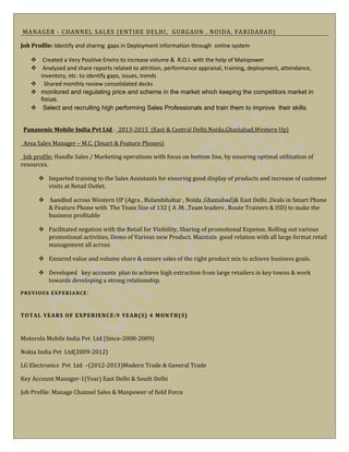 brajesh Resume -asm vivo | DOC