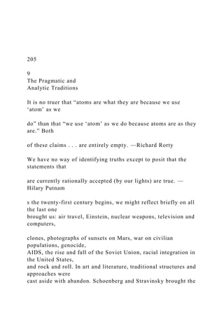 2059The Pragmatic andAnalytic TraditionsIt is no t.docx