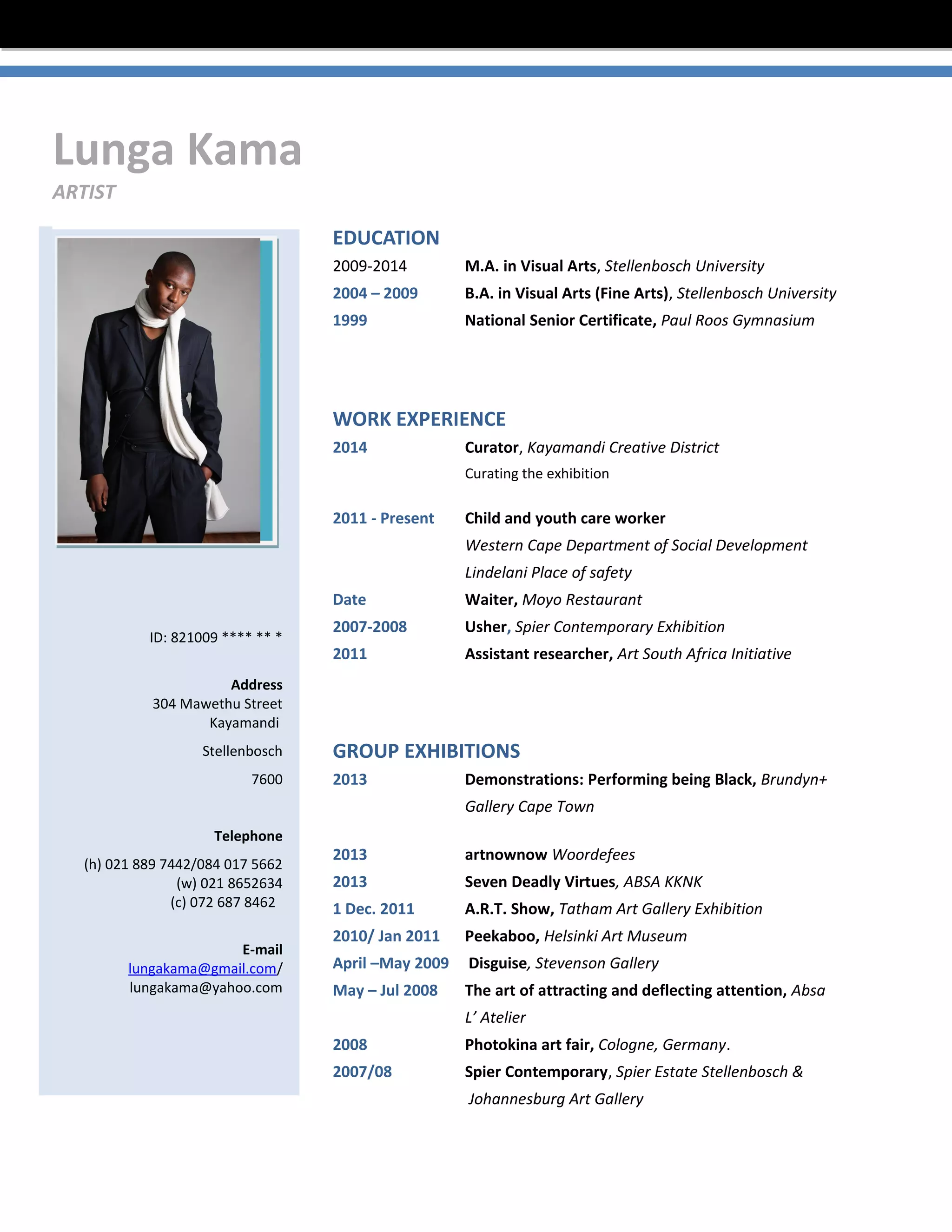 Curriculum Vitae of Lunga Kama | PDF