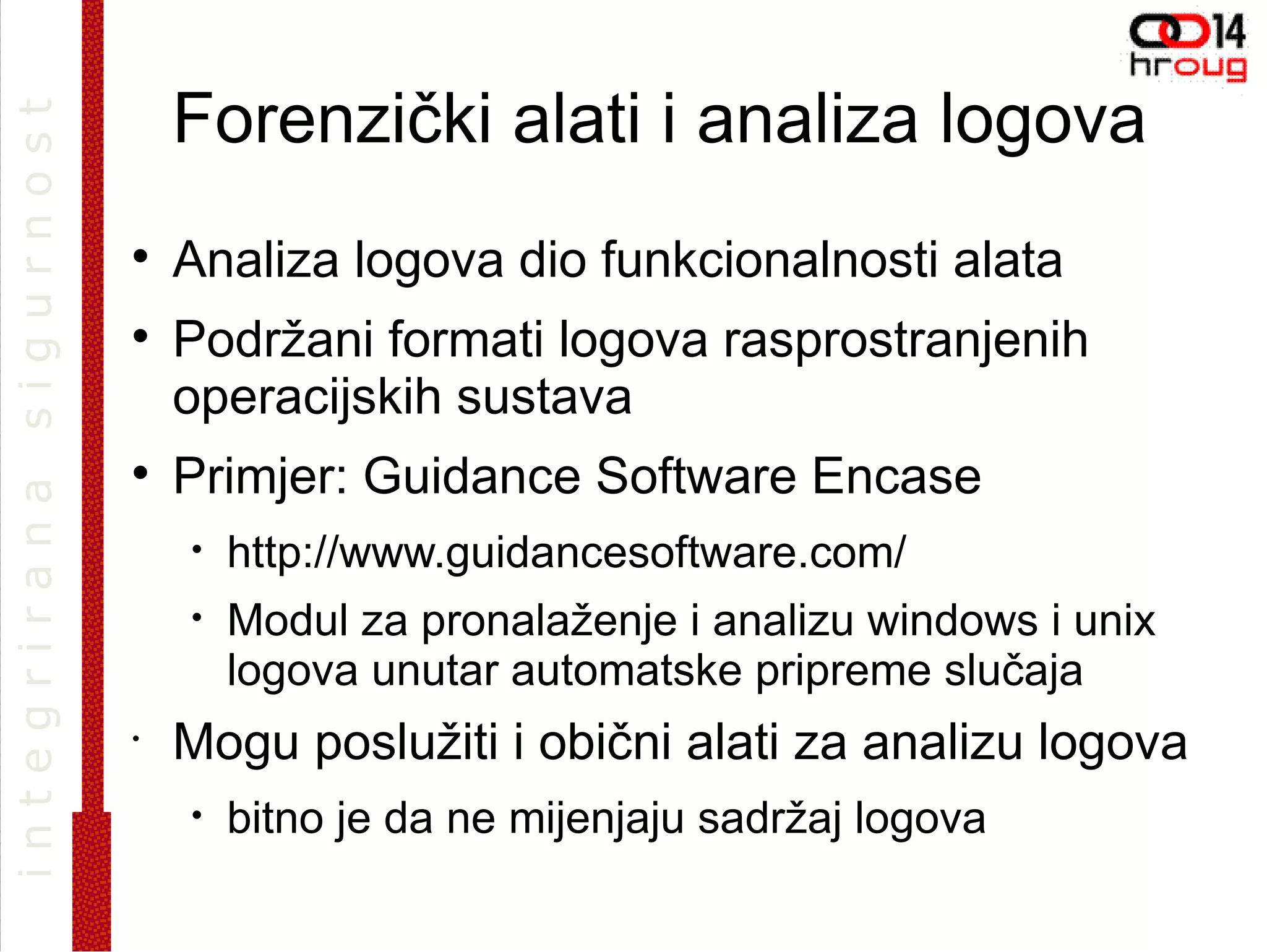 Analiza logova u digitalnoj forenzici | PDF