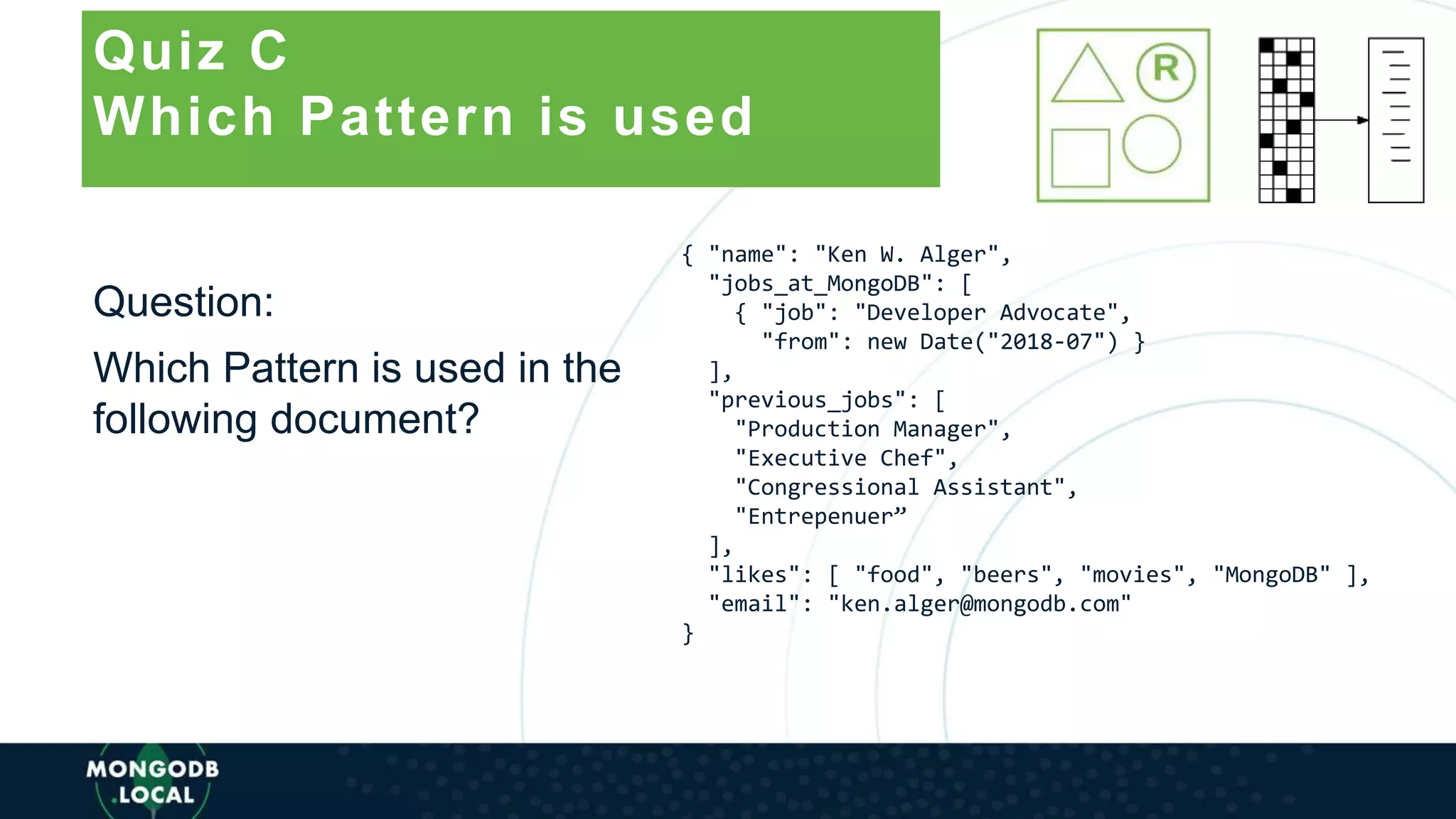 MongoDB.local Seattle 2019: Advanced Schema Design Patterns | PPTX | Databases | Computer ...