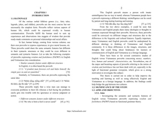 Luận văn Linguistic features of proverbs expressing wisdom and ...