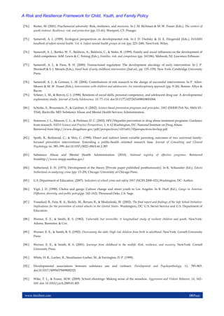 A Risk and Resilience Framework for Child, Youth, and Family Policy | PDF