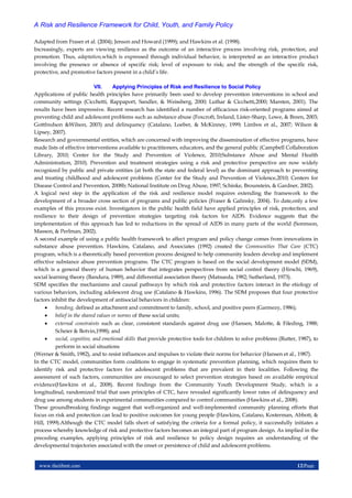 A Risk and Resilience Framework for Child, Youth, and Family Policy | PDF