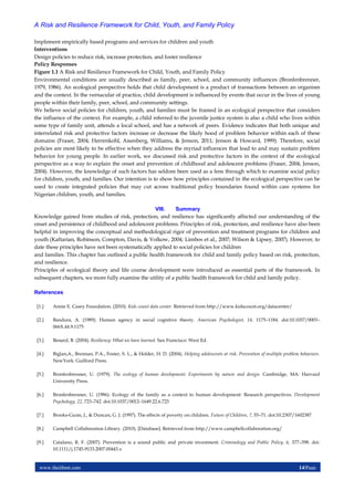 A Risk and Resilience Framework for Child, Youth, and Family Policy | PDF