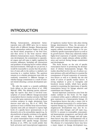 Transcription Factors Normal And Malignant Development Of Blood Cells ...