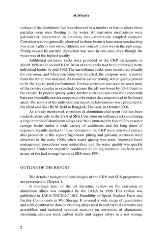 Corrosion Of Research Reactor Aluminium Clad Spent Fuel In Water ...