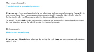 Adverbs for the basic grammar for new learner | PPT