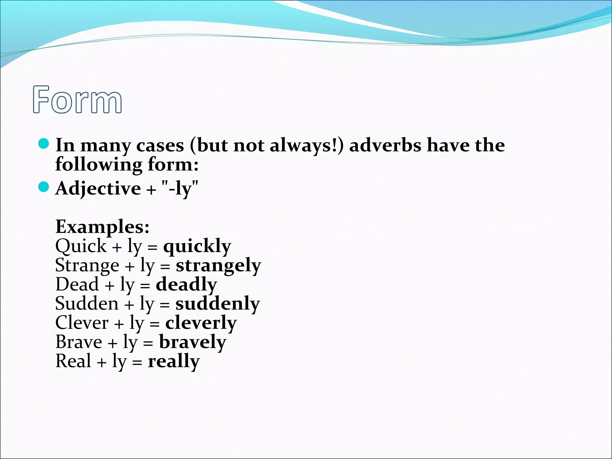 adverbs | PPT