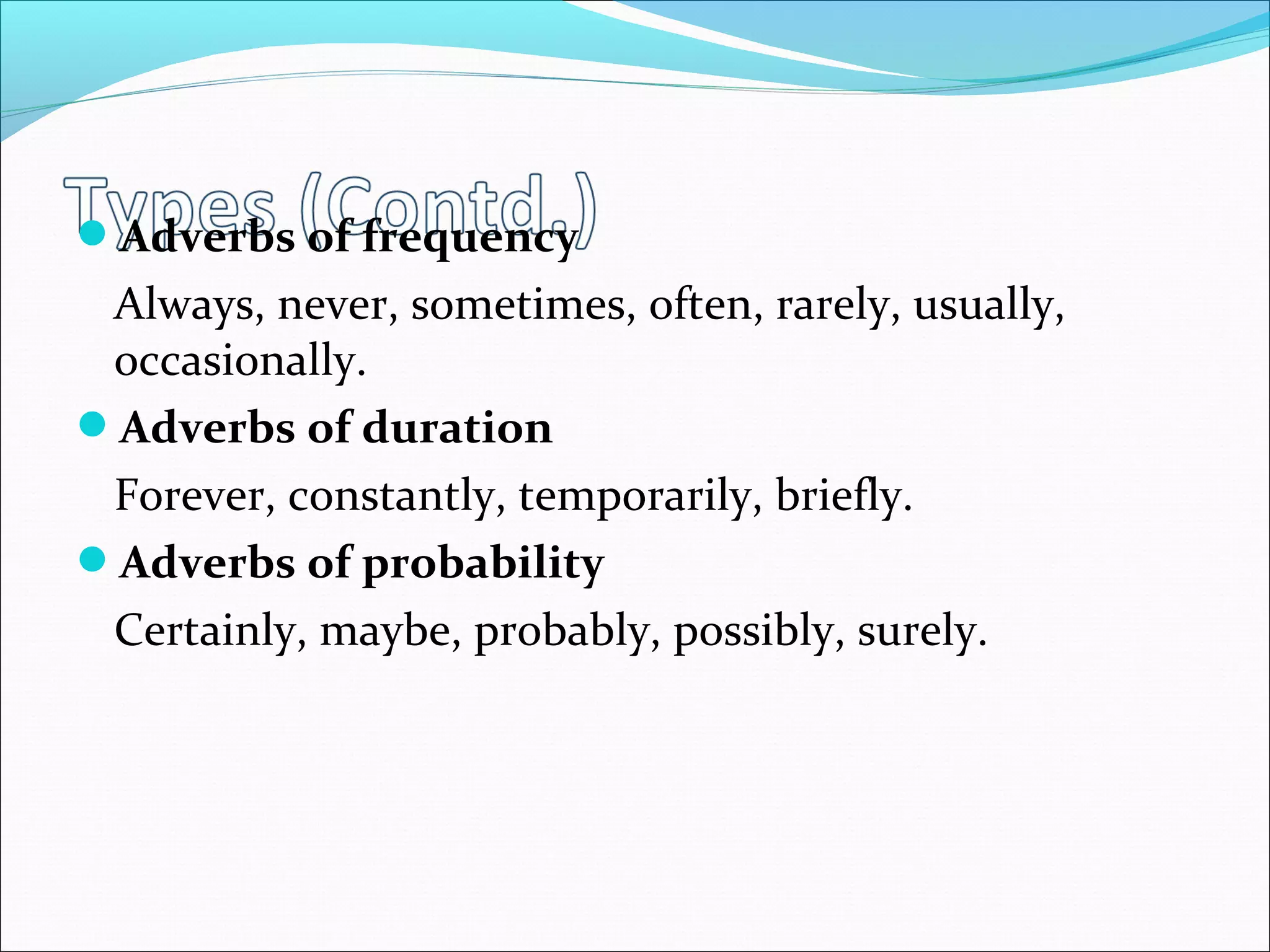 adverbs | PPT