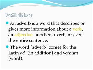 adverbs | PPT