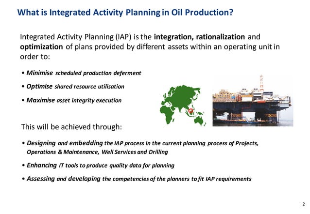 2016 Integrated Activity Planning (IAP) Project Overview - LinkedIn | PDF
