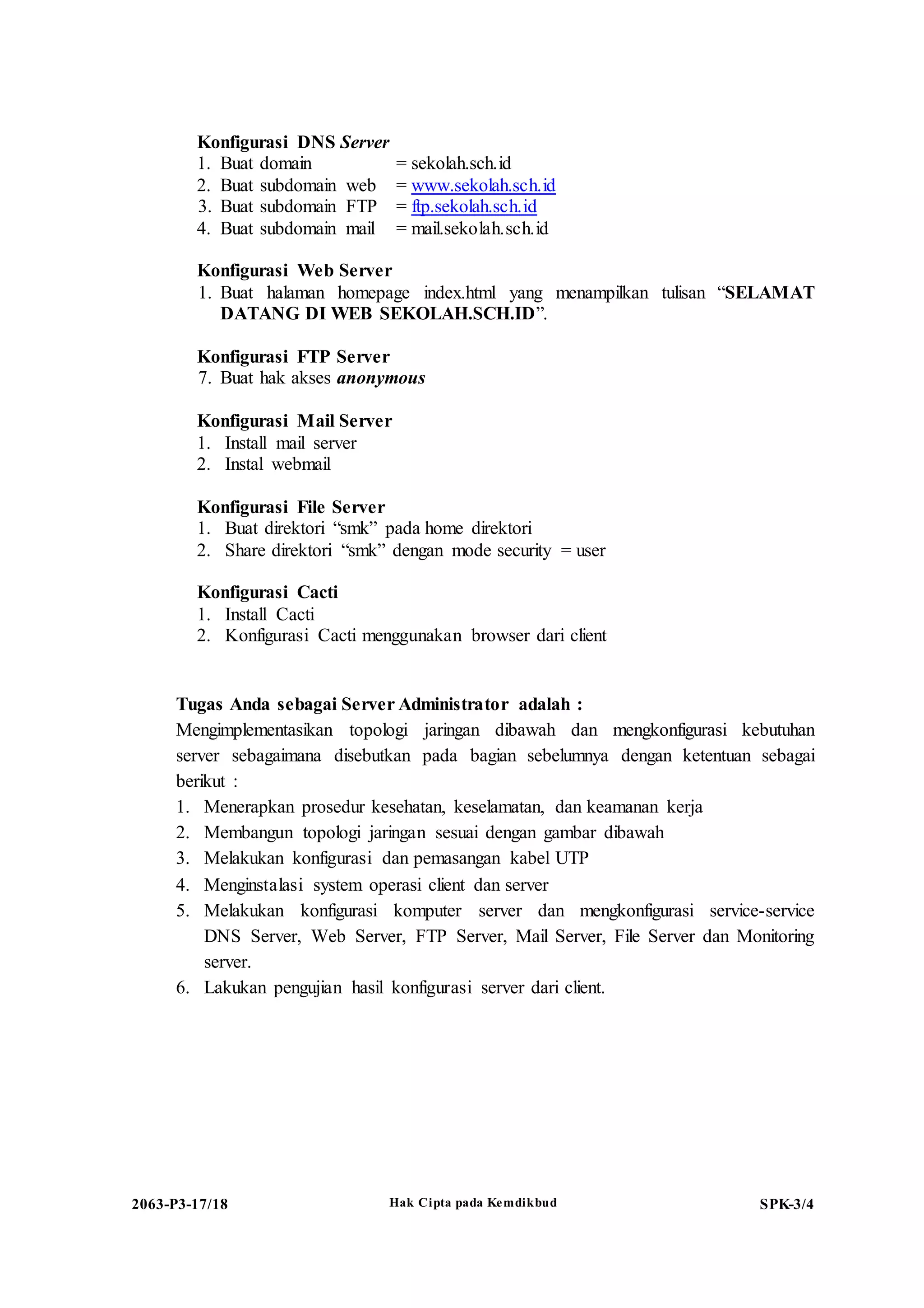 PEMBAHASAN PAKET 3 UKK TKJ 2020 | DOCX