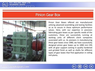 Gears and Gearboxes by Rajendra Gears CO. & R.G.ROLLING INDIA LTD ...