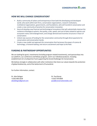 CONSERVATION X LABS CONCEPT_VERSION 4.11_110514 | PDF | Environmental ...