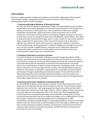 CONSERVATION X LABS CONCEPT_VERSION 4.11_110514 | PDF | Environmental ...
