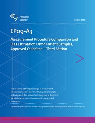 EP09A3 Measurement Procedure Comparison and Bias Estimation Using ...