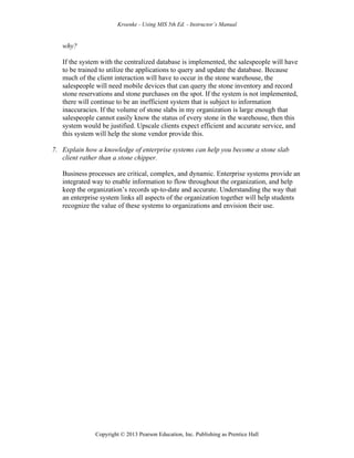 Using MIS 5th Edition Kroenke Solutions Manual | PDF