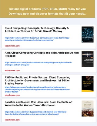 Full download Cloud Computing: Concepts, Technology, Security, and ...
