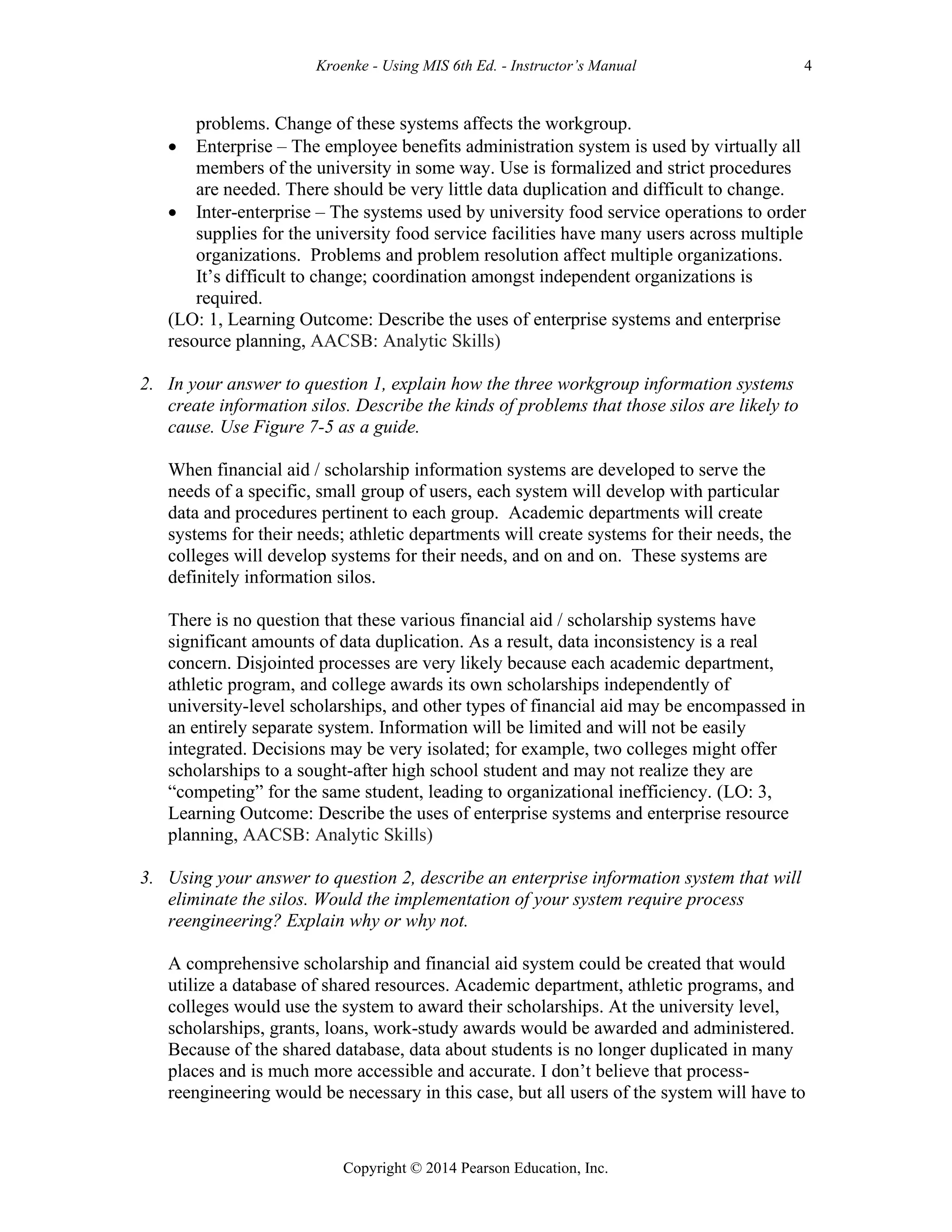 Using MIS 6th Edition Kroenke Solutions Manual | PDF