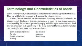 The Valuation and Characteristics of Bonds | PPTX
