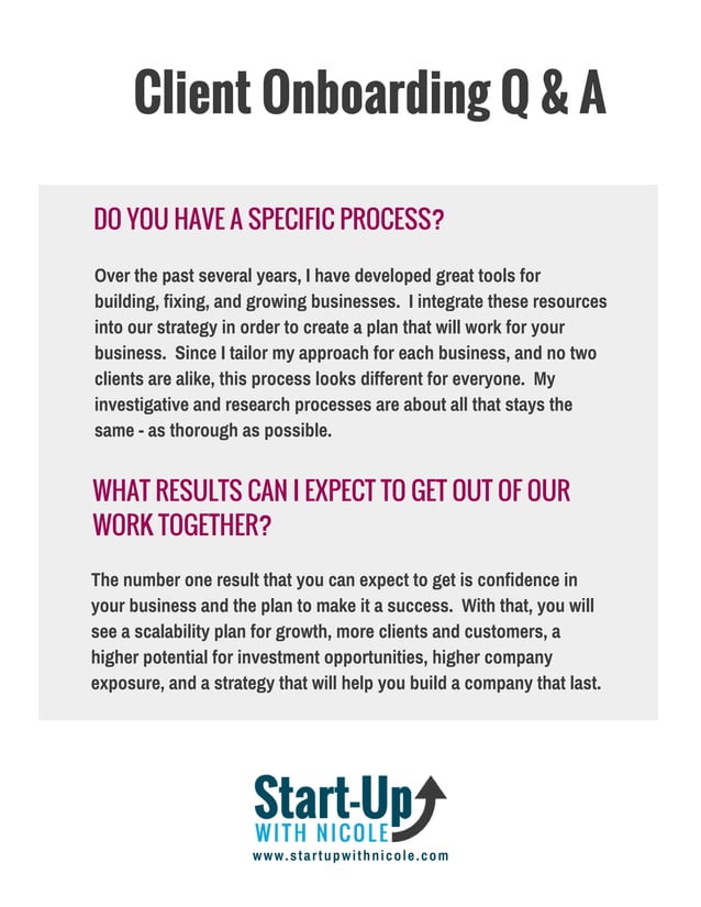 Full Client Onboarding Packet Sample | PDF