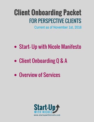 Full Client Onboarding Packet Sample | PDF