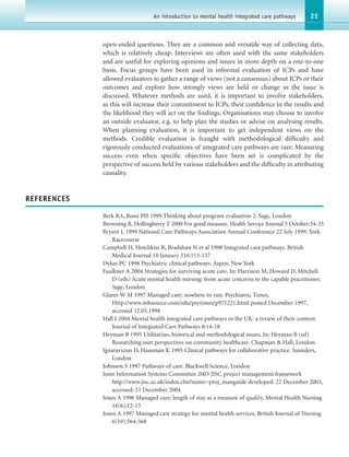 Integrated Care Pathways In Mental Health Julie Hall David Howard | PDF