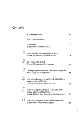 Introducing International Social Work Sue Lawrence Karen Lyons Graeme ...