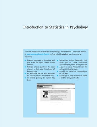 Introduction To Statistics In Psychology Dennis Howitt Duncan Cramer | PDF