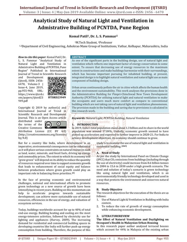 Analytical Study of Natural Light and Ventilation in Admistrative ...