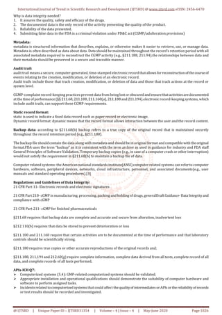 A Perspective Study of Warning Letters on Data Integrity Issued by FDA ...