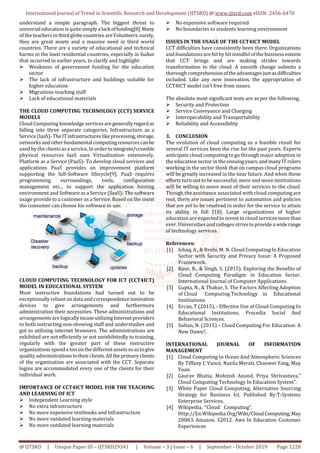 Application of Cloud Computing Models in Education | PDF