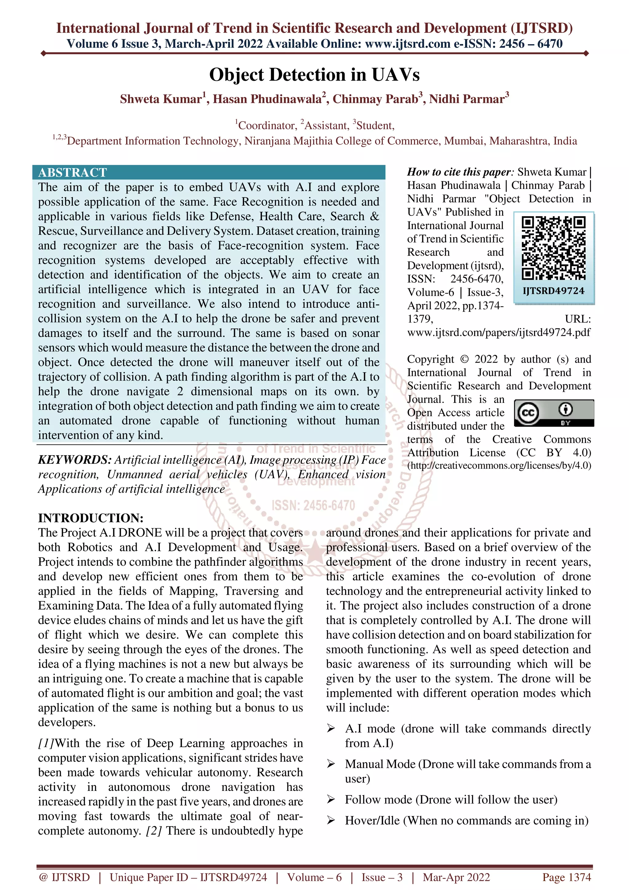 Object Detection in UAVs | PDF