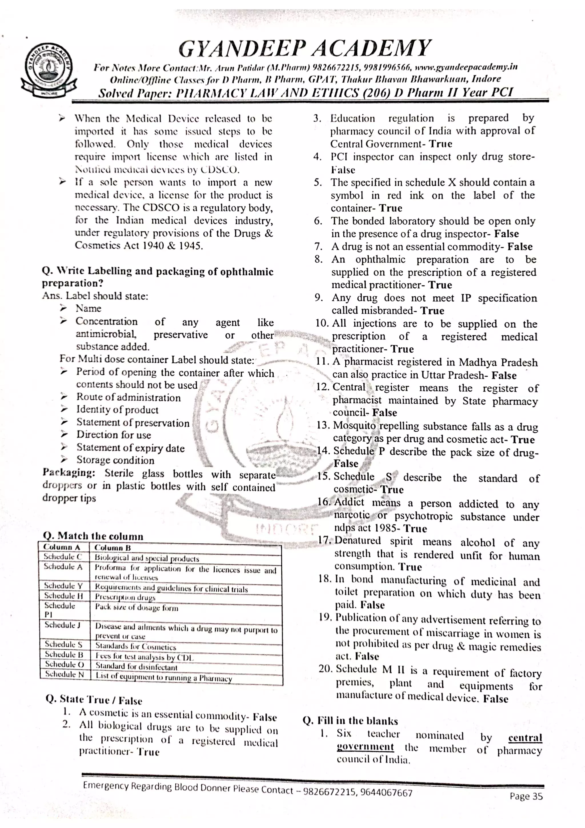 Pharmacy Law & Ethics D Pharm II Year.pdf