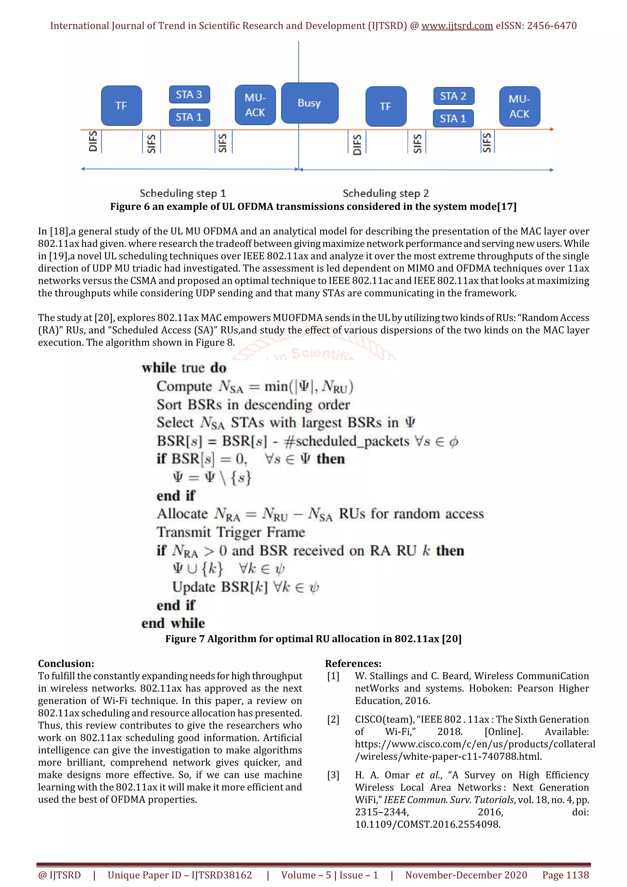 Review Paper on 802.11ax Scheduling and Resource Allocation | PDF | Computer Networking | Computing