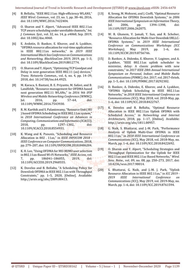 Review Paper on 802.11ax Scheduling and Resource Allocation | PDF | Computer Networking | Computing
