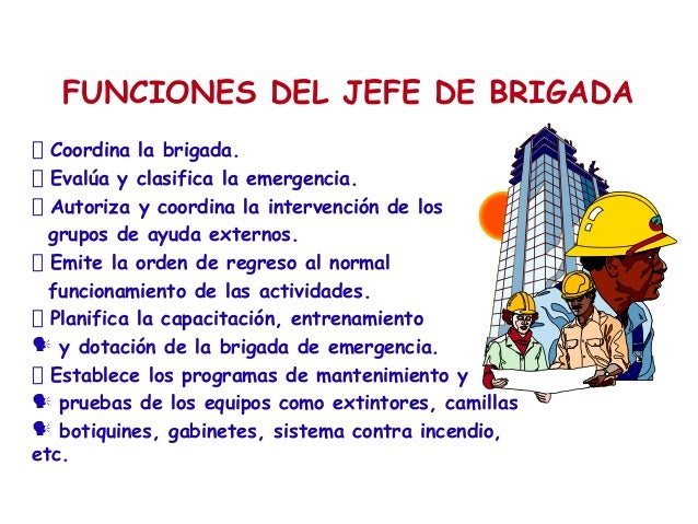 conformacion y organizacion de la brigada de emergencia