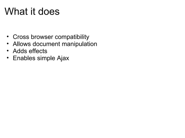 Getting Started With Jquery Ppt 