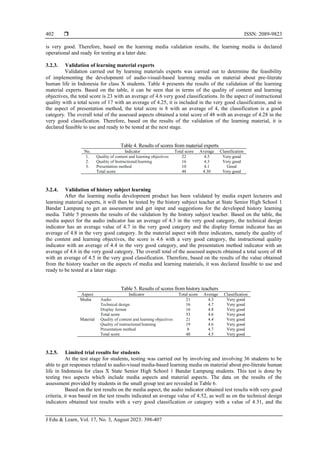 Audio-visual-based history learning media materials about human life in the literary age | PDF ...