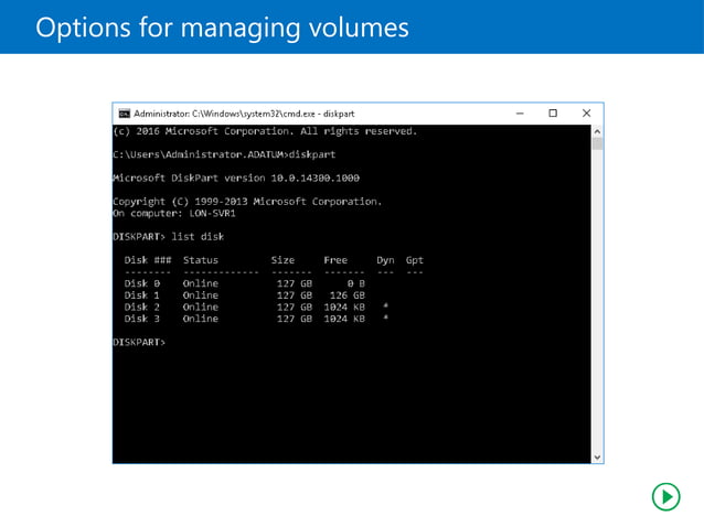 Windows Server 2016 MCSA Module2 - Configure Storage | PPTX