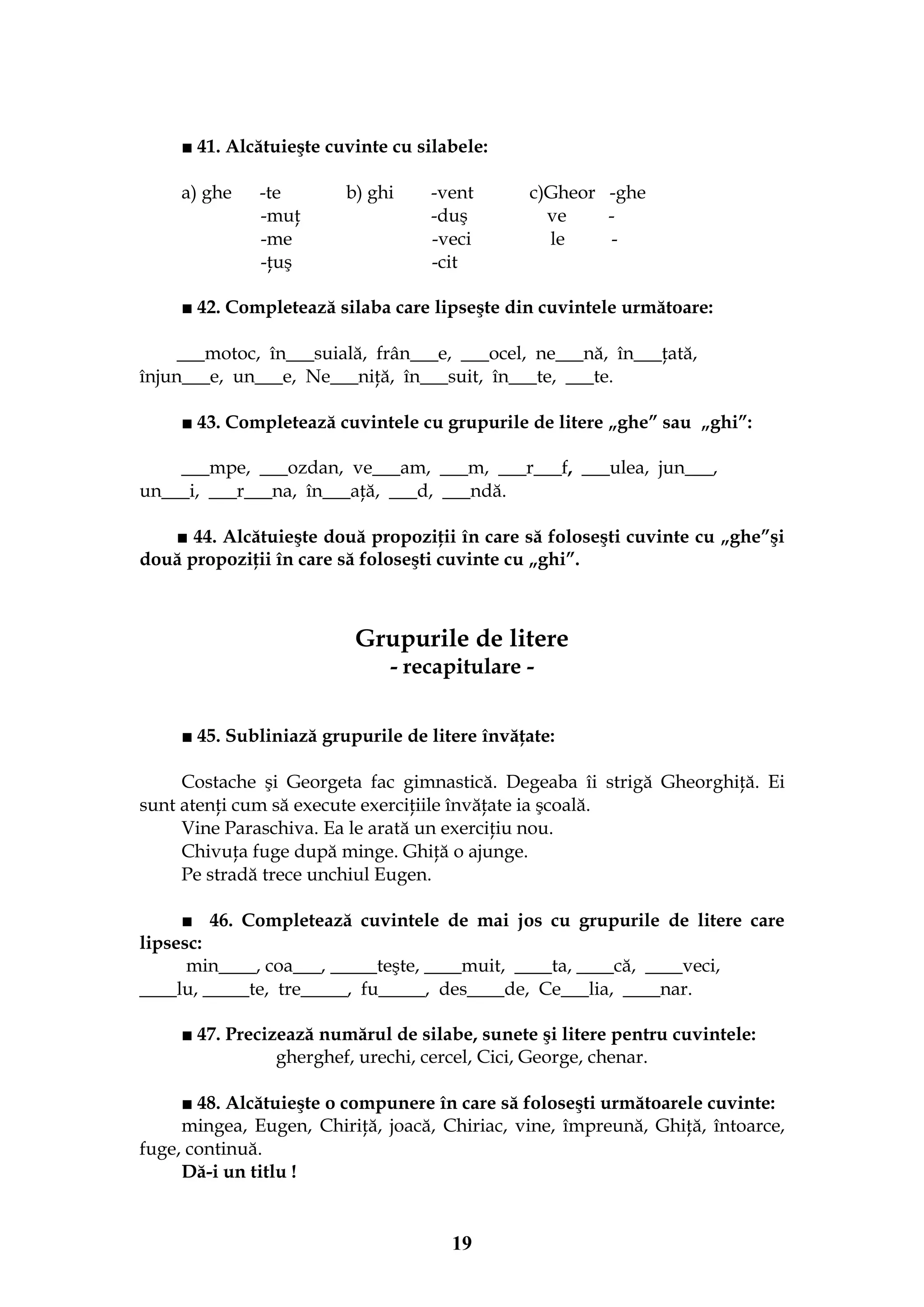 207518018 exercitii-gramaticale-clasele-ii-iv | PDF