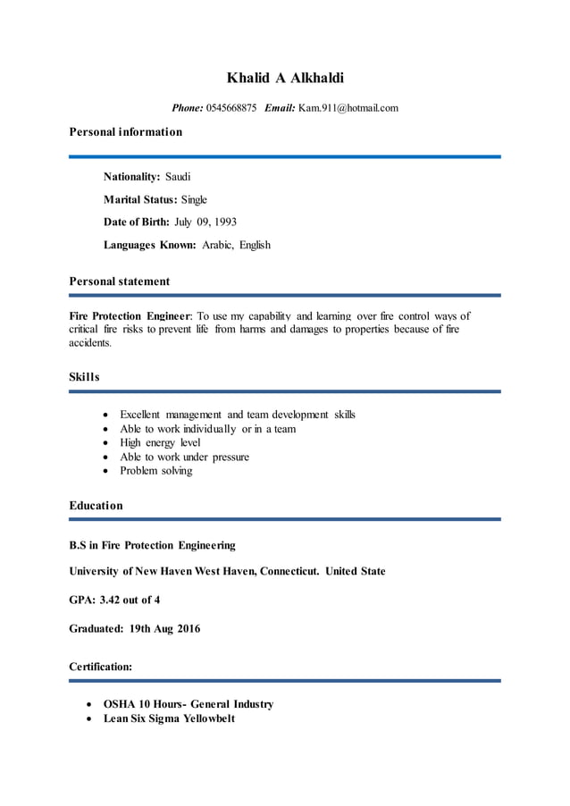 CV Khalid | DOCX