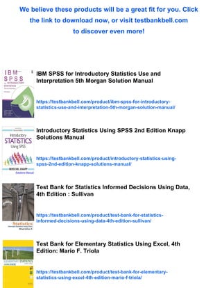 Discovering Statistics using IBM SPSS Statistics Field 4th Edition Test ...