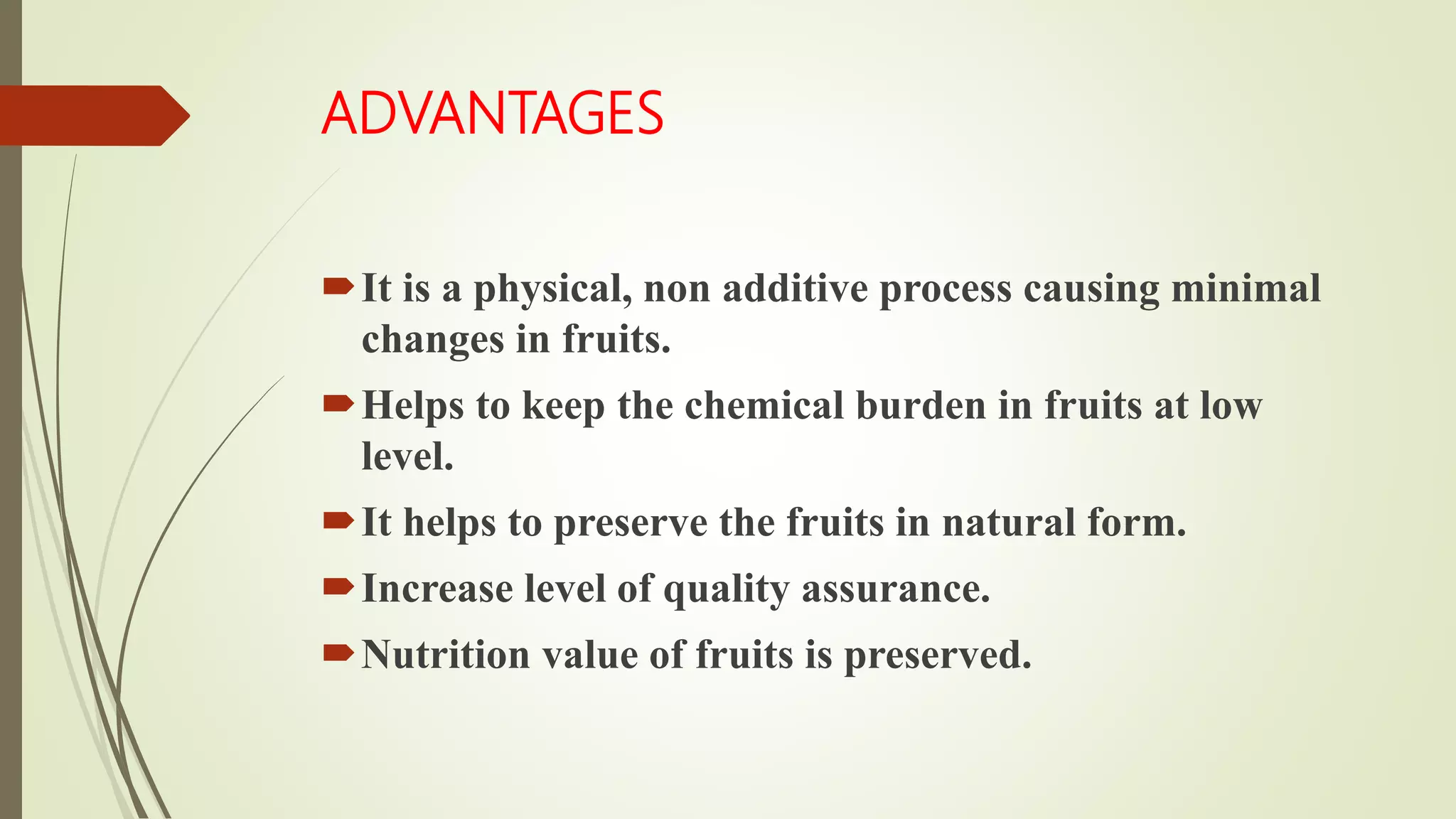 HYPOBARIC STORAGE AND IRRADIATION IN FRUITS AND VEGETABLES | PPTX