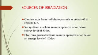 HYPOBARIC STORAGE AND IRRADIATION IN FRUITS AND VEGETABLES | PPTX
