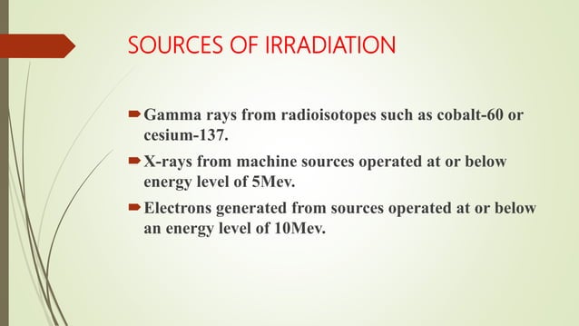 HYPOBARIC STORAGE AND IRRADIATION IN FRUITS AND VEGETABLES | PPTX ...