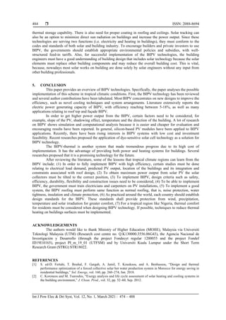 A review of building integrated photovoltaic: case study of tropical climatic regions | PDF